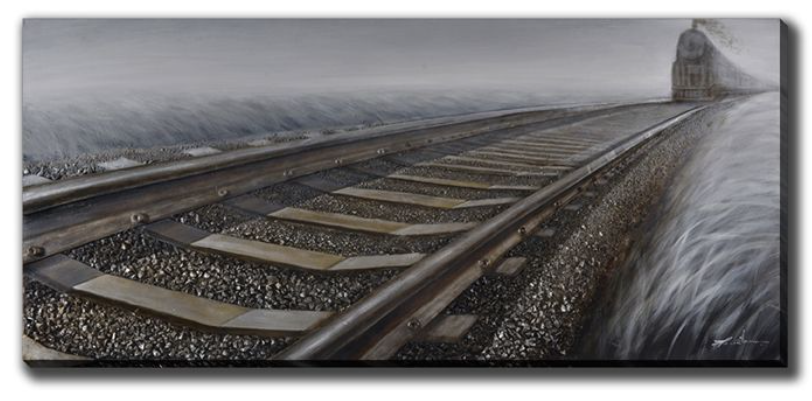 CADRE 32X71 TRAIN SUR RAIL 3D • Mobilier Béland inc